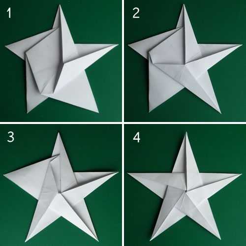 Folding 5 Pointed Origami Star Christmas Ornaments Folding 5 Pointed Origami Star Christmas Ornaments