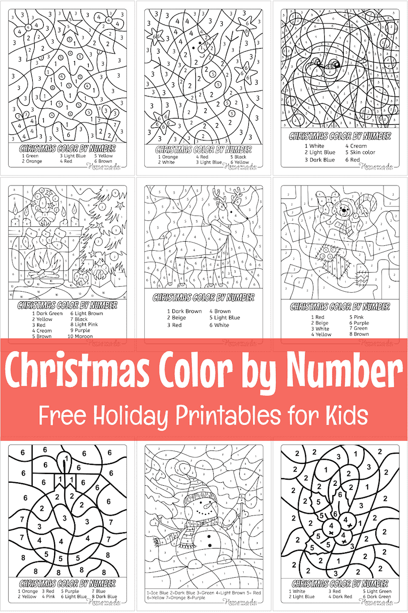 Free Christmas Color By Number Printables Free Christmas Color By Number Printables