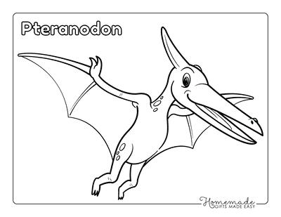 Coloring Pteranodon Dinosaur Cute Pages Dinosaurier Fliegender Park ...