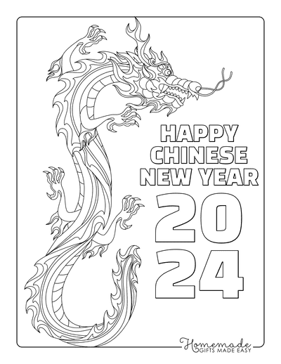 Free Dragon Coloring Pages for Kids & Adults