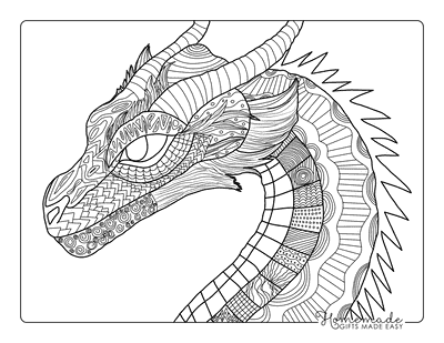 Free Dragon Coloring Pages for Kids & Adults