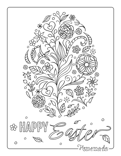Easter Egg Coloring Pages & Free Printable Templates