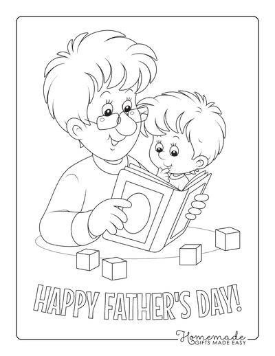 Happy Father's Day Coloring Pages for Kids