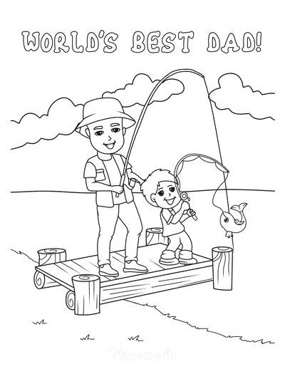 Happy Father's Day Coloring Pages for Kids