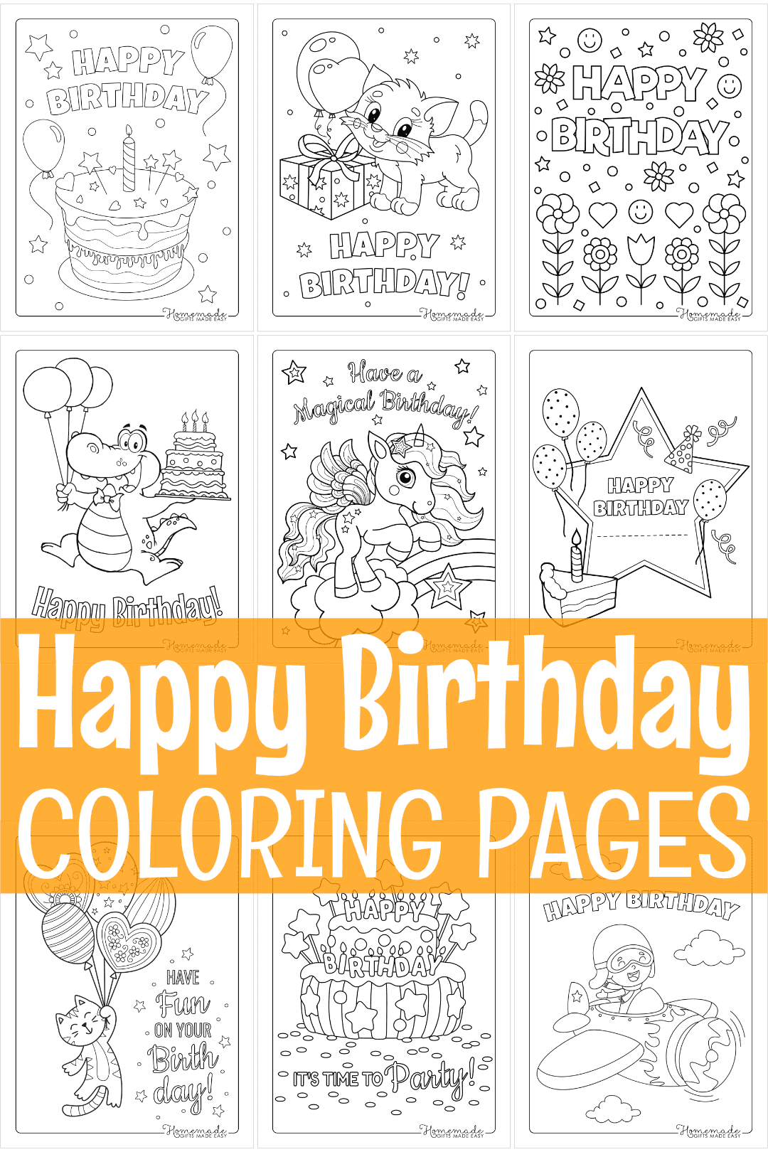 55 Happy Birthday Coloring Pages For Kids