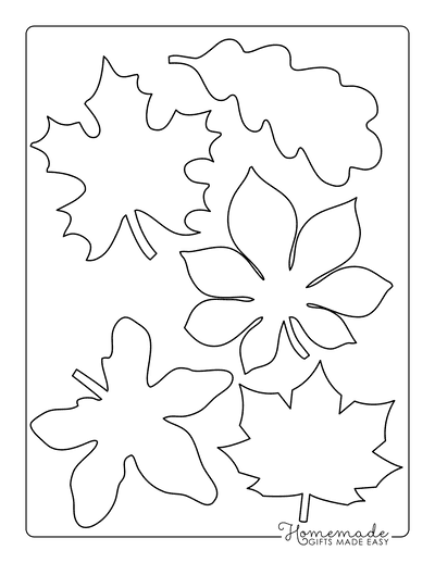 Free Leaf Templates - Printable Leaf Outlines for Kids Crafts