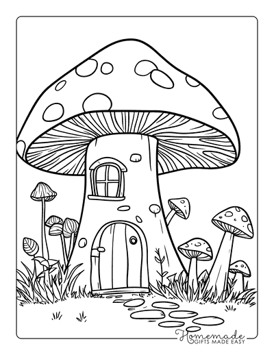 Free Mushroom Coloring Pages for Kids and Adults (PDF Printables)
