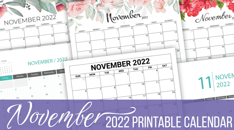 November 2022 Calendar | Free Printable with Holidays