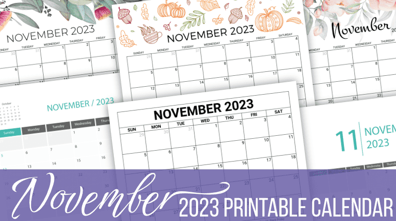 November 2023 & 2024 Calendar | Free Printable with Holidays