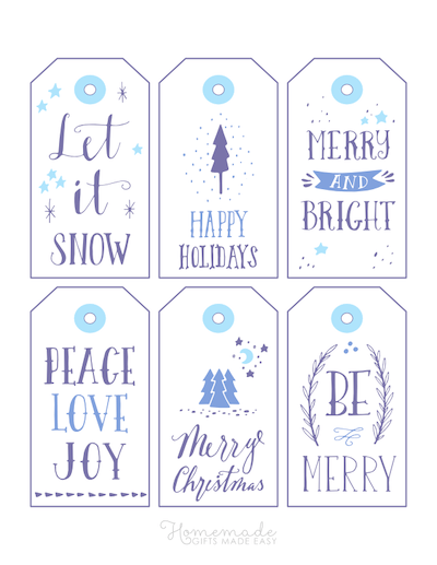 375+ Free Printable Christmas Tags for your Holiday Gifts