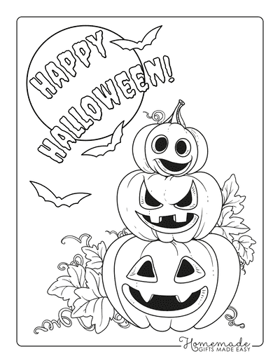 Halloween Pumpkins Coloring Pages