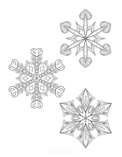 Best Snowflake Coloring Pages & Free Snowflake Templates