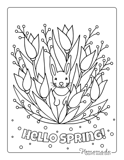 65+ Spring Coloring Pages | Free Printable PDFs