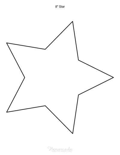 Free Printable Star Templates & Outlines - Small to Large Sizes, 1 inch ...