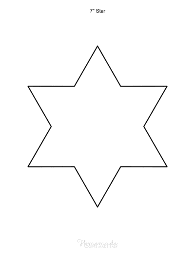 Free Printable Star Templates & Outlines - All Sizes Large & Small 8 ...