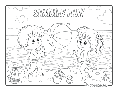 Free Summer Coloring Pages for Kids & Adults