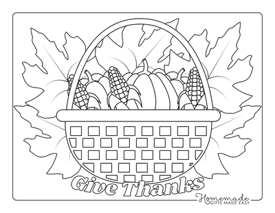 Free Thanksgiving Coloring Pages for Kids & Adults