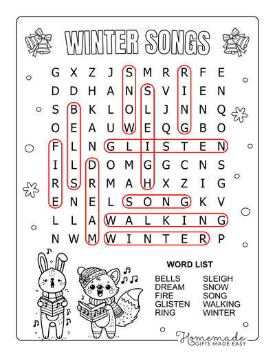 18 Best Free Printable Winter Word Search Puzzles for Kids