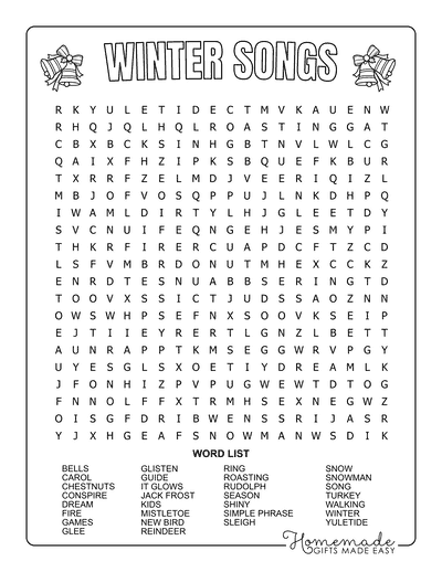 18 Best Free Printable Winter Word Search Puzzles for Kids