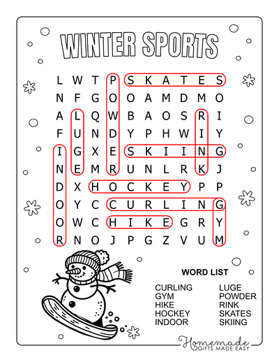 18 Best Free Printable Winter Word Search Puzzles for Kids