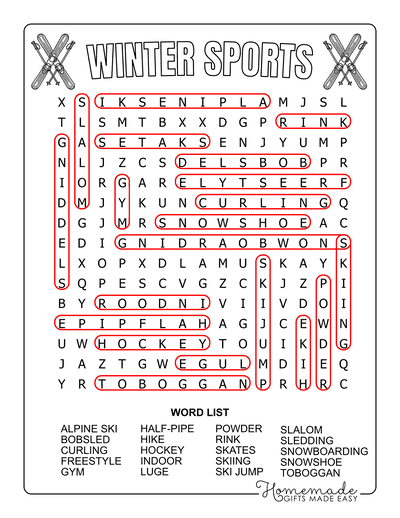 18 Best Free Printable Winter Word Search Puzzles for Kids