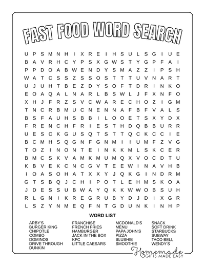 30+ Free Word Search Printable Puzzles