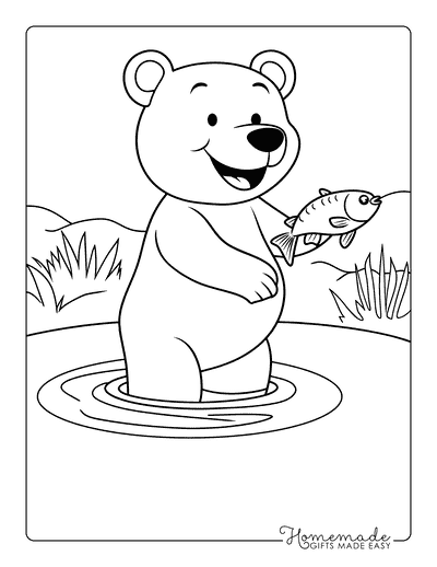Free Bear Coloring Pages for Kids and Adults (Printable PDFs)