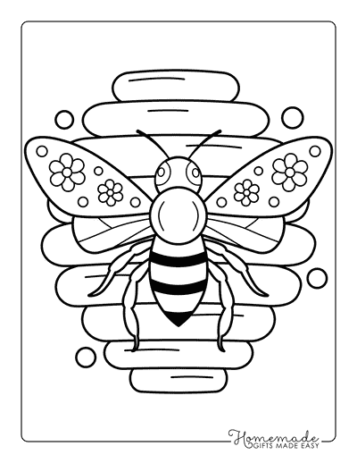Bee Coloring Pages (Free Printable PDFs)