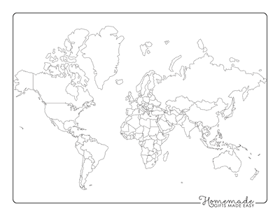 Free Printable Blank World Map