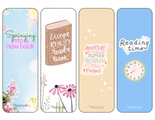 Printable Bookmarks and Bookmark Template (Free PDF)