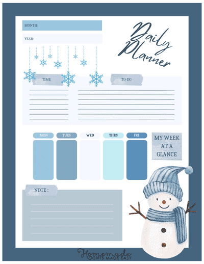 Free Printable Daily Planner Template (Downloadable PDF)