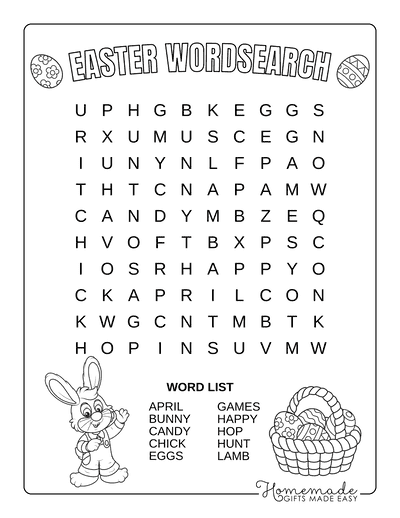 Best Easter Word Search Puzzles for Kids