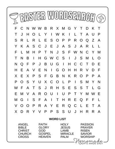 Best Easter Word Search Puzzles for Kids