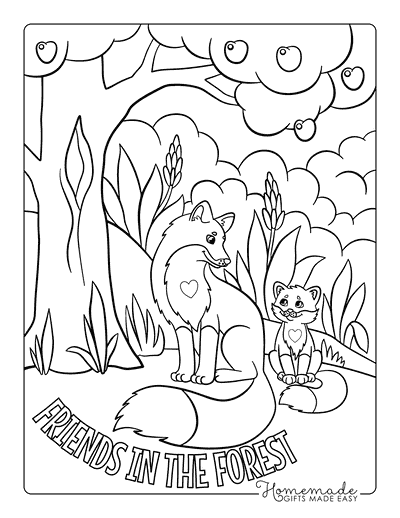 Free Printable Fox Coloring Pages for Kids & Adults