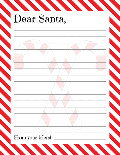 Free Printable Letter to Santa Templates
