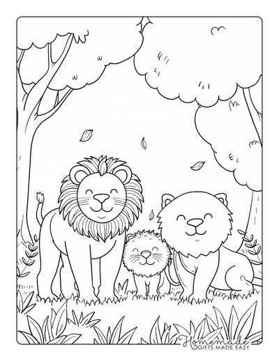 Free Lion Coloring Pages for Kids and Adults (Printable PDFs)