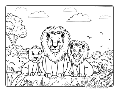 Free Lion Coloring Pages for Kids and Adults (Printable PDFs)