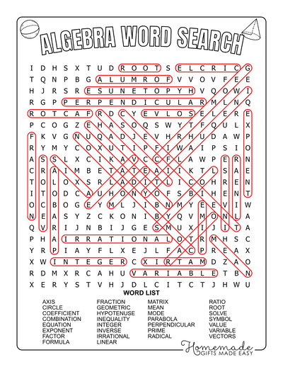 9 Best Free Math Wordsearch (Printable PDF)