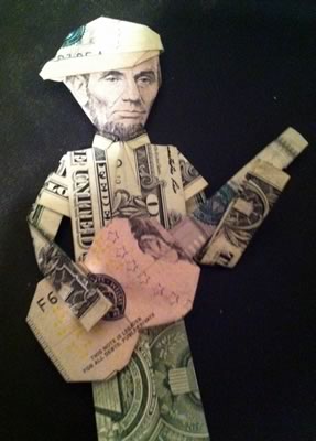 Money Origami Shirt and Tie Folding Instructions
