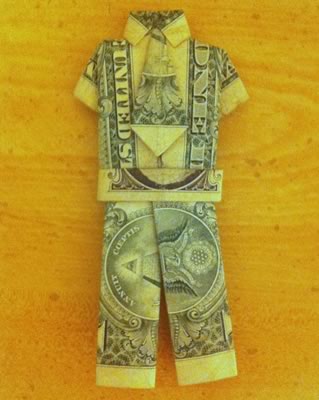 Origami Dollar Bill Shirt And Pants