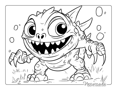 Free Monster Coloring Pages (Printable PDF)