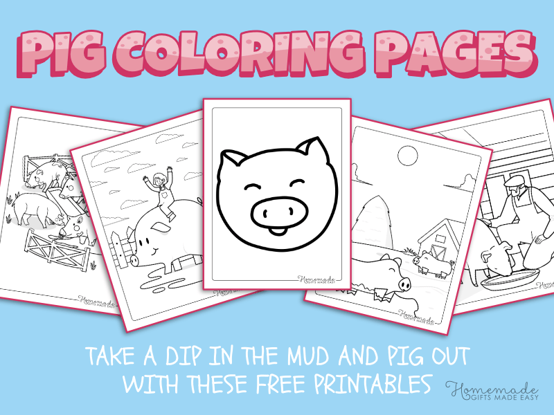 Pig Coloring Pages (Free PDF Printables)