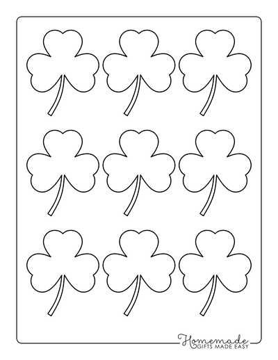 Free Printable Shamrock Templates - Small, Medium, Large