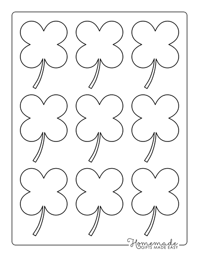 Free Printable Shamrock Templates - Small, Medium, Large