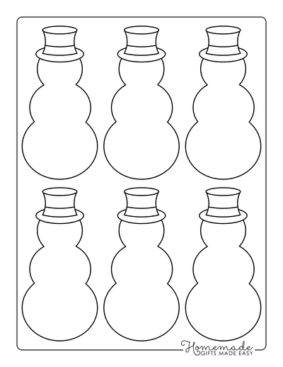 Free Printable Snowman Templates for Crafts