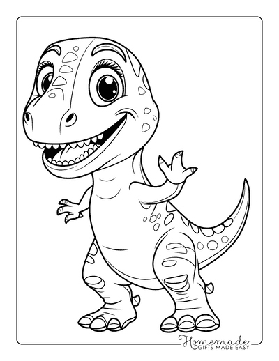 T-Rex Coloring Page (Free PDF Printables)