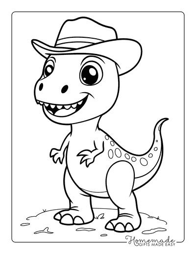 T-Rex Coloring Page (Free PDF Printables)