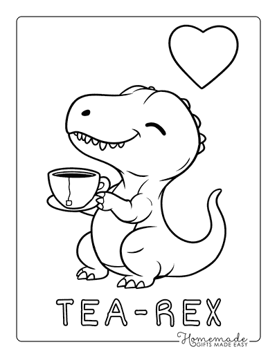T-Rex Coloring Page (Free PDF Printables)