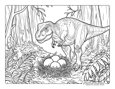 T-Rex Coloring Page (Free PDF Printables)