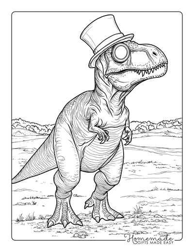 T-Rex Coloring Page (Free PDF Printables)